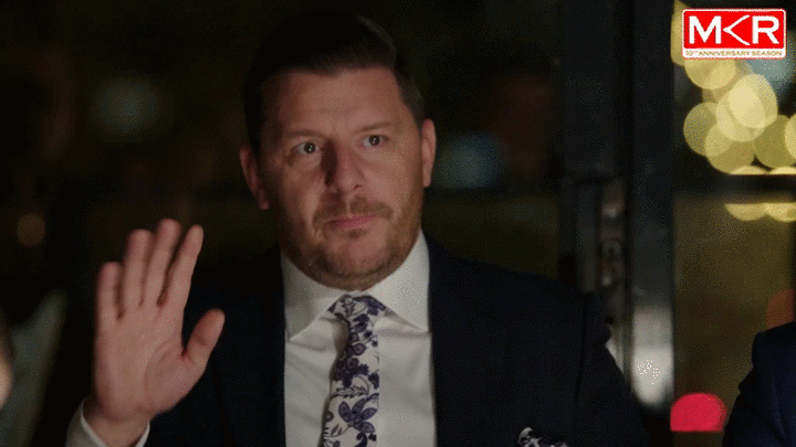 Nervous Sweat GIF by My Kitchen Rules - Find & Share on GIPHY