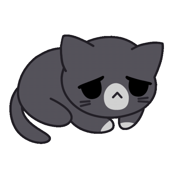 Sad Cat Sticker by HyperBeard for iOS & Android | GIPHY