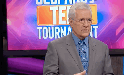 Alex Trebek GIF by Jeopardy! - Find & Share on GIPHY