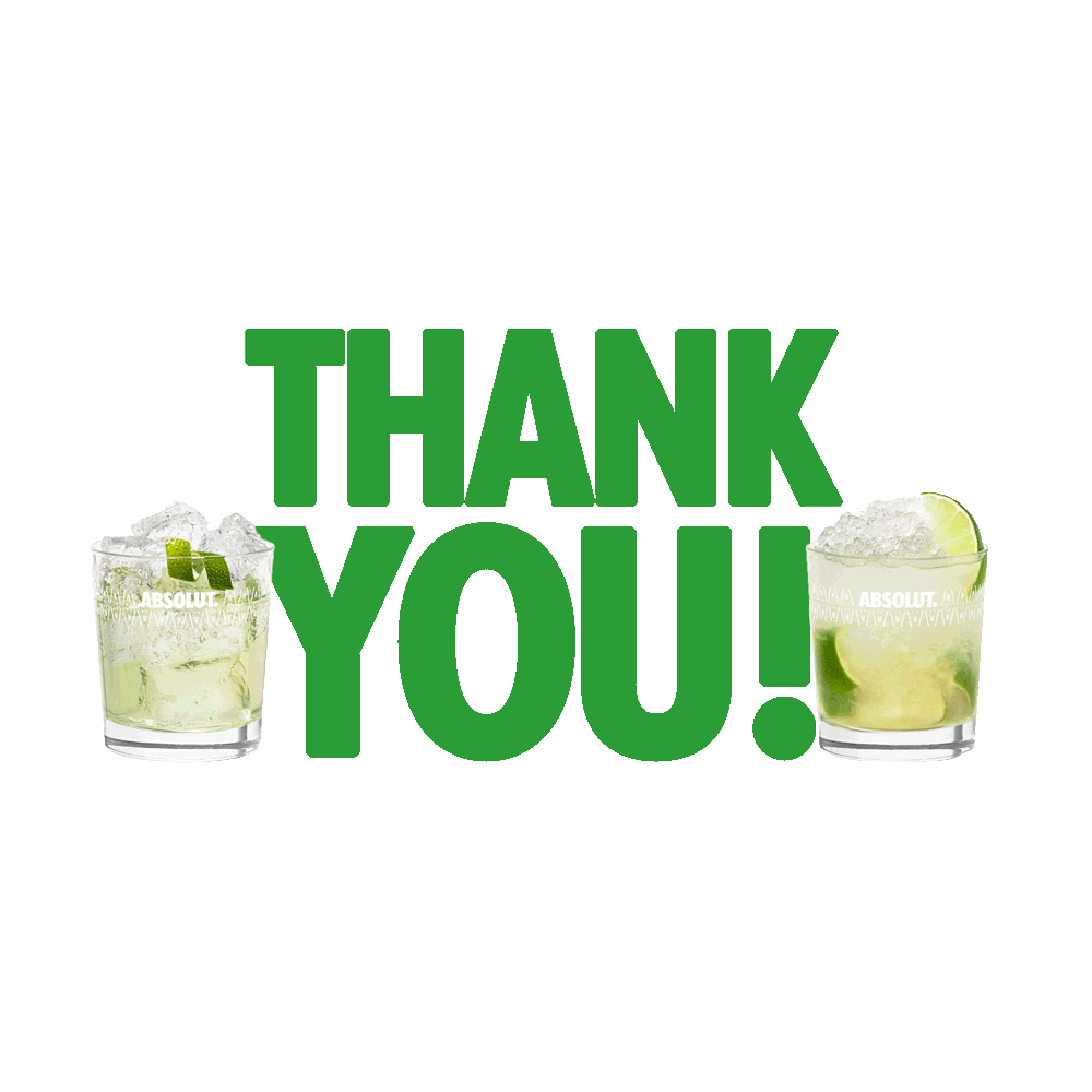 Cheers Thank You Sticker by Absolut Vodka for iOS & Android | GIPHY