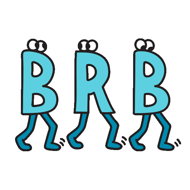 Be Right Back Animation Sticker by HEYAIDAN for iOS & Android | GIPHY