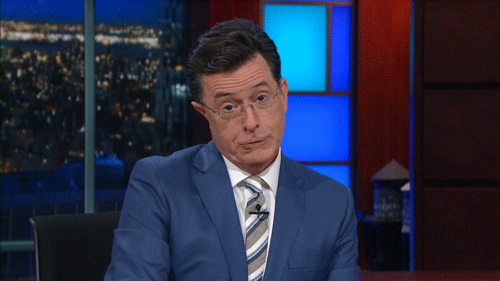 Colbert Screaming Gif