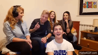 Group Of People Laughing Gif