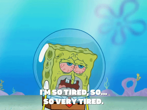 Spongebob Tired Gif