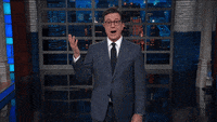 Stephen Colbert Animated Popcorn Gif