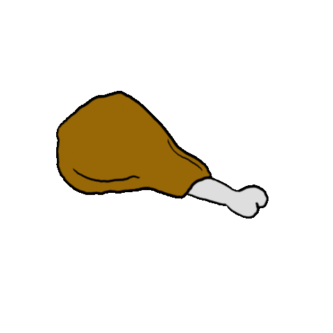 Chicken Leg Food Sticker by Rhonda for iOS & Android | GIPHY