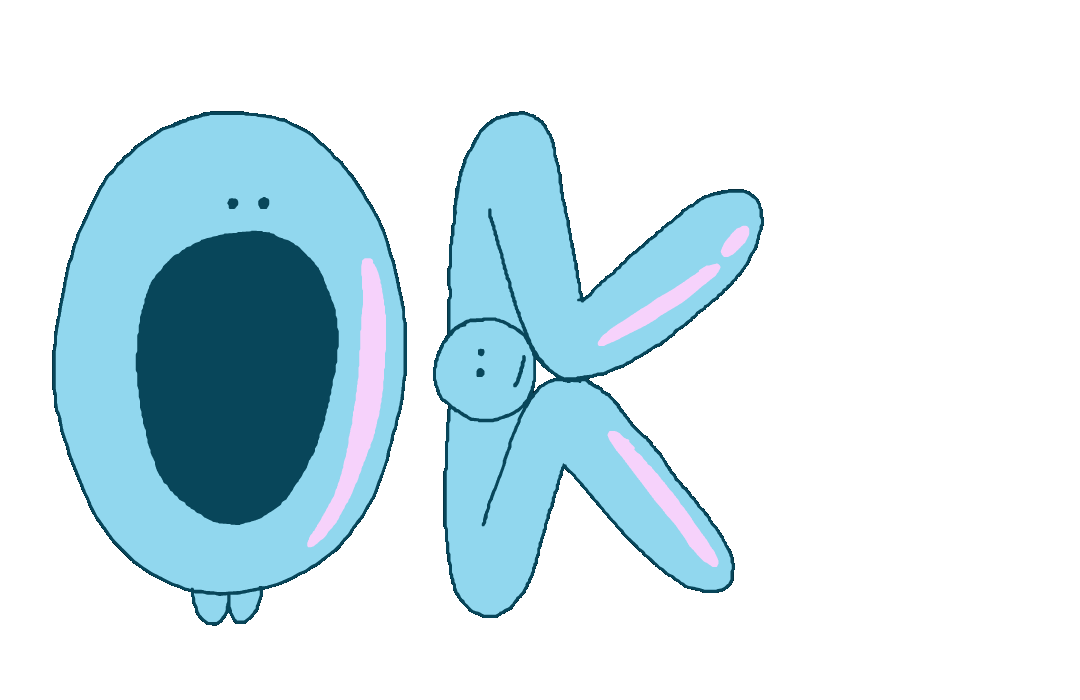 K Ok Sticker by BuzzFeed Animation for iOS & Android | GIPHY