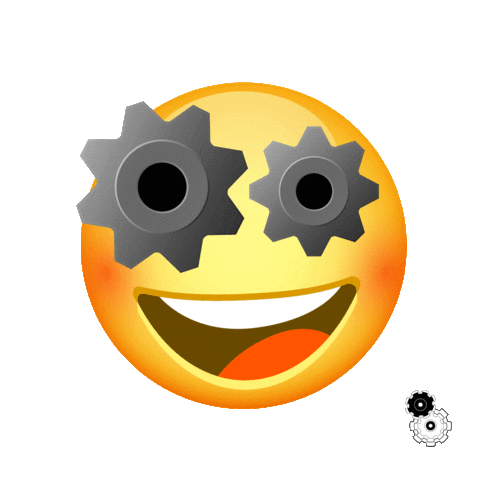 Emoji Gear Sticker by Simplemachine for iOS & Android | GIPHY