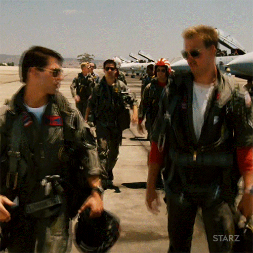 Top Gun High Five Animert Gif