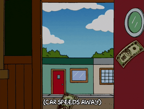 Car Speeds Away And Money Flies Through Air GIFs - Get the best GIF on ...