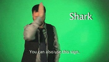 Sign Language Shark GIF by Sign with Robert - Find & Share on GIPHY