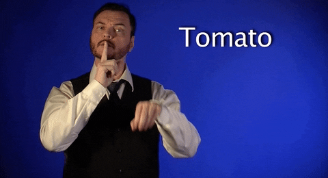 Sign Language Tomato GIF by Sign with Robert - Find & Share on GIPHY