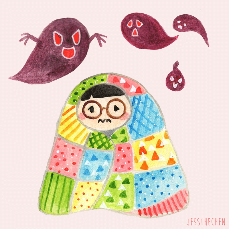 Scared Good Vibes GIF by jessthechen - Find & Share on GIPHY