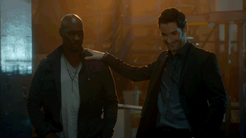 Lucifer Morningstar Hug GIF by Lucifer - Find & Share on GIPHY