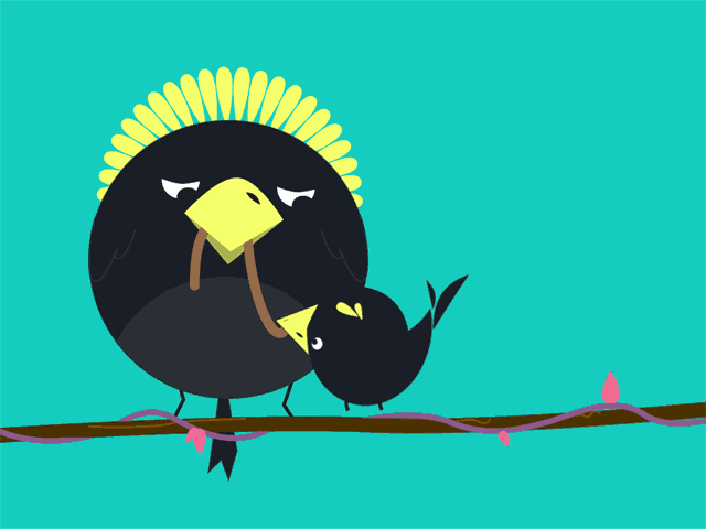 Hungry Bird GIF by Romain Loubersanes - Find & Share on GIPHY