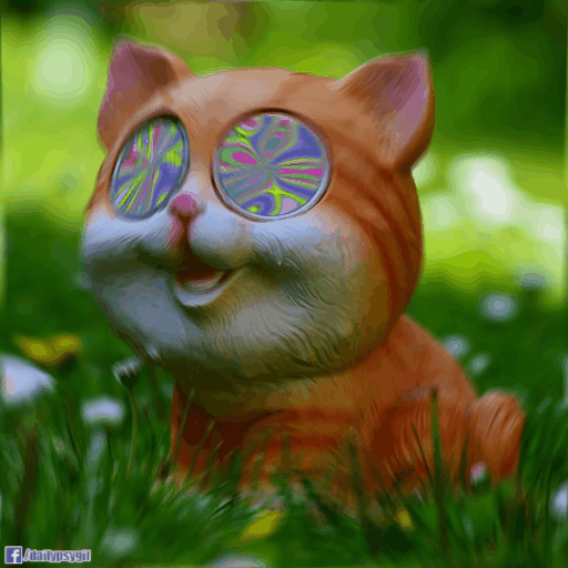 Psychedelic Cat GIF by Psyklon - Find & Share on GIPHY