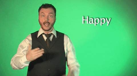Happy Sign Language GIF by Sign with Robert - Find & Share on GIPHY
