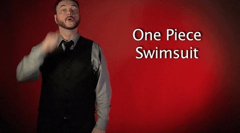 Sign Language One Piece Swimsuit GIF by Sign with Robert - Find & Share ...