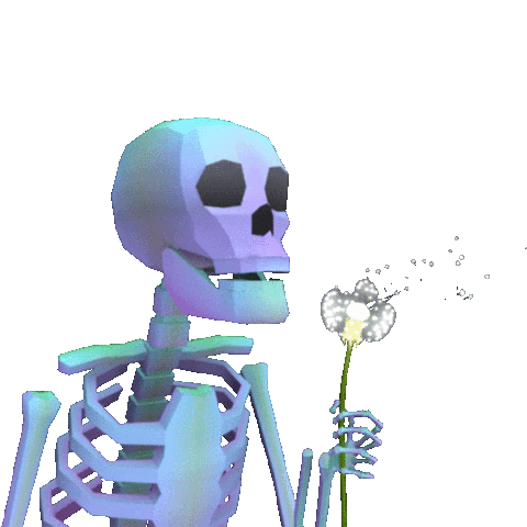 Skeleton Blow Sticker by jjjjjohn for iOS & Android | GIPHY