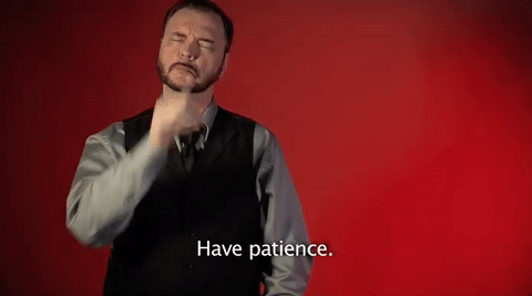 Be Patient Sign Language GIF by Sign with Robert - Find & Share on GIPHY