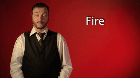 Sign Language Fire GIF by Sign with Robert - Find & Share on GIPHY