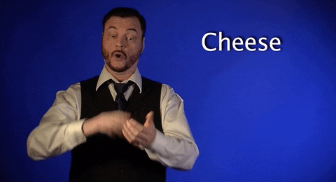 Sign Language Cheese GIF by Sign with Robert - Find & Share on GIPHY