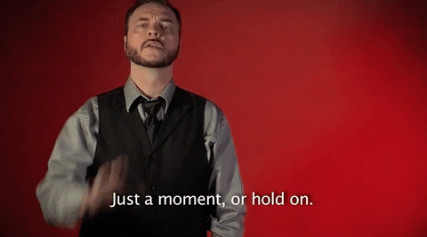 Sign Language Just A Moment GIF by Sign with Robert - Find & Share on GIPHY