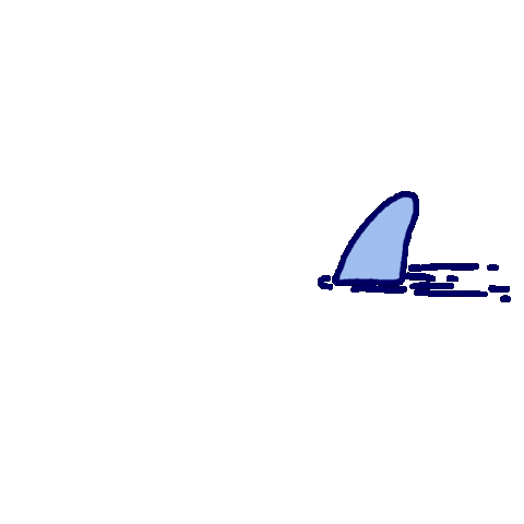 Scared Shark Sticker by Originals for iOS & Android | GIPHY