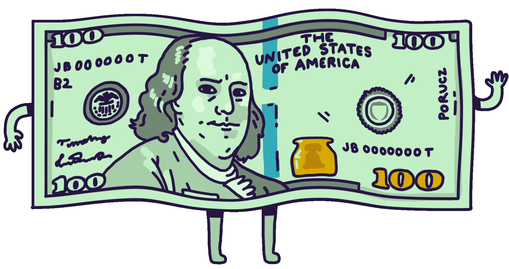 All About The Benjamins Dancing Sticker by Michelle Porucznik for iOS ...