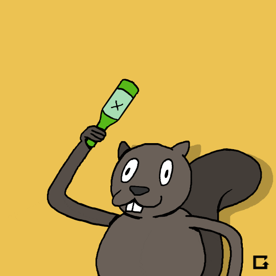 Drunk Squirrel GIF by Jared D. Weiss - Find & Share on GIPHY