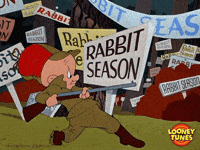 Elmer Fudd And Bugs Bunny Rabbit Season