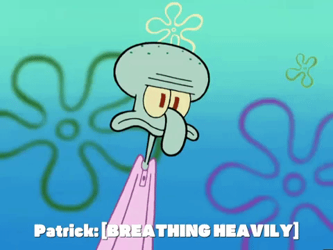 Spongebob Breathing Heavily Gif