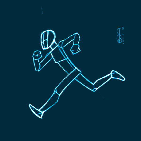 Stick Figure Running Gif