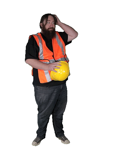 Confused Construction Worker Sticker By Studios Sticker for iOS ...