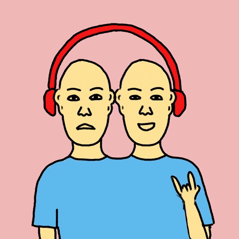 Rawk Two Heads GIF by Percolate Galactic - Find & Share on GIPHY