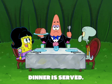 Spongebob Eating Dinner