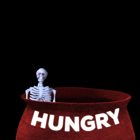 halloween, hungry, eat, skeleton – GIF