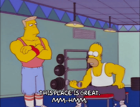 Homer Simpson Gym GIF - Find & Share on GIPHY