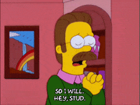 Empurrando Margaridas Ned Gif Ned Flanders Marge Simpson GIF