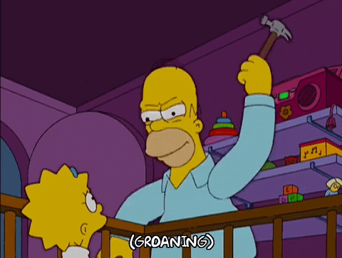 Simpsons Homer Bart Hammer GIFs - Get the best GIF on GIPHY
