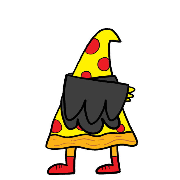 Halloween Pizza Sticker by Jon Burgerman for iOS & Android | GIPHY