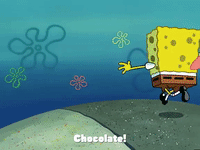 Schokoladenfisch Spongebob Gif Wandbilder: Spongebob Schokolade