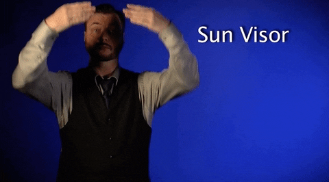 Sign Language Sun Visor GIF by Sign with Robert - Find & Share on GIPHY