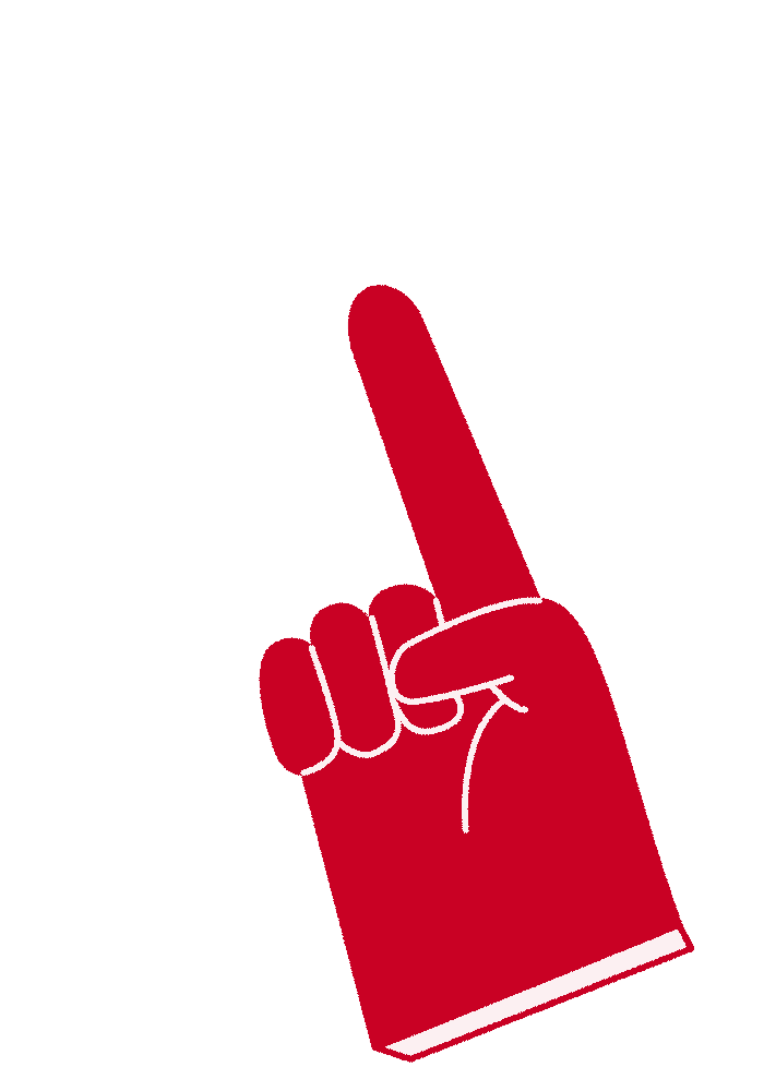 Number 1 Finger Sticker by MAISON SAGAN for iOS & Android | GIPHY