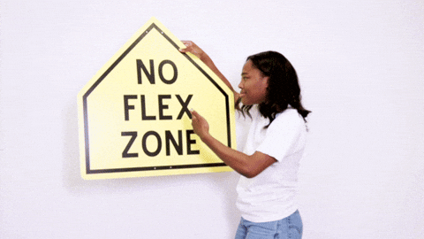 No Flex Zone Sign