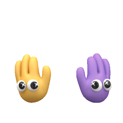 High Five Clap Sticker by Mora Vieytes for iOS & Android | GIPHY