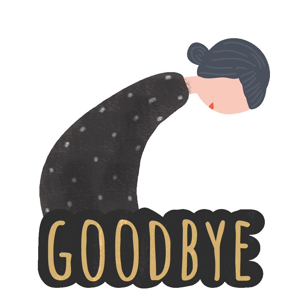 Girl Goodbye Sticker by Cansin Konca for iOS & Android | GIPHY