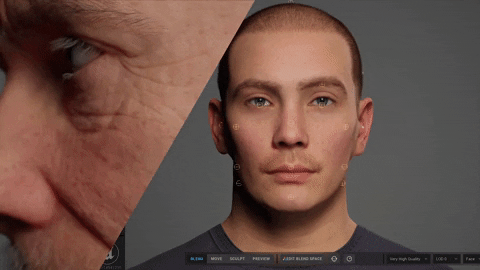 Character Creator Metahumans GIF by Unreal Engine - Find & Share on GIPHY