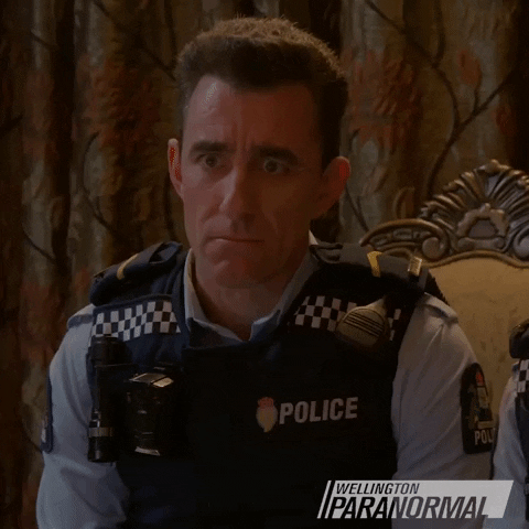 Shocked Officer GIF by Wellington Paranormal - Find & Share on GIPHY
