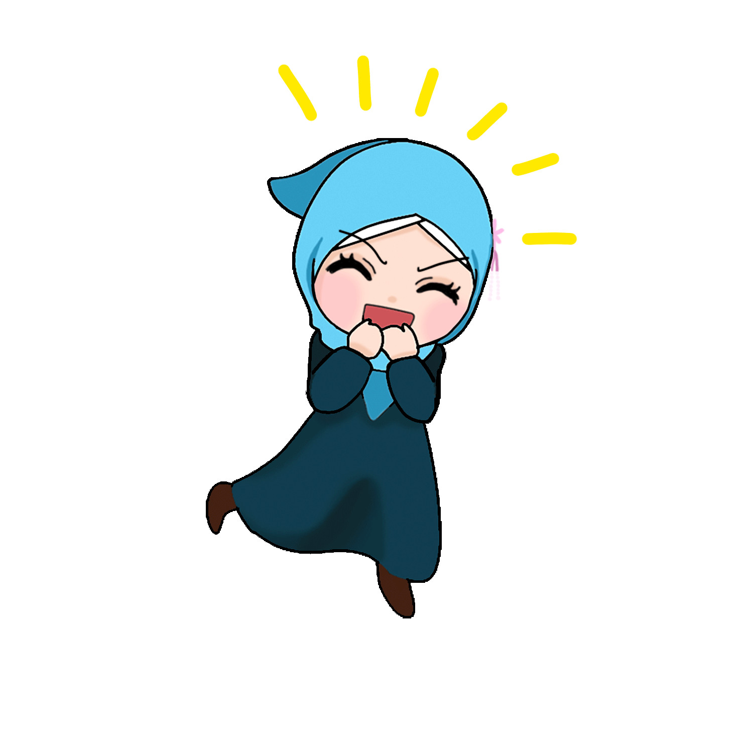 Happy Hijab GIF - Find & Share on GIPHY
